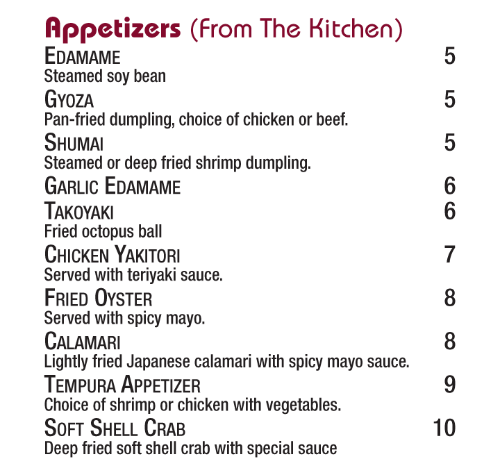 FUJI | Japanese Restaurant | 3098 North Eastman Road, Suite 106, Long ...