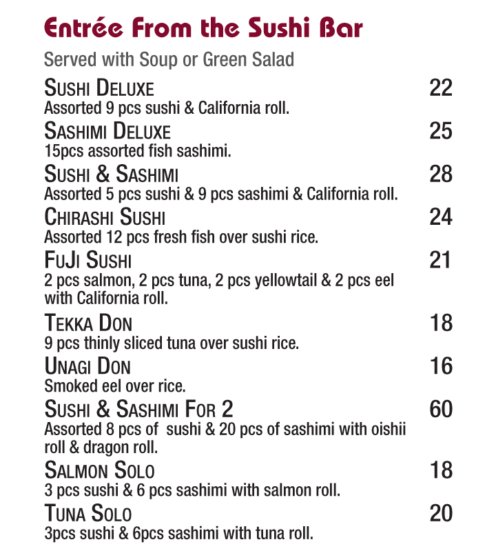 FUJI | Japanese Restaurant | 3098 North Eastman Road, Suite 106, Long ...